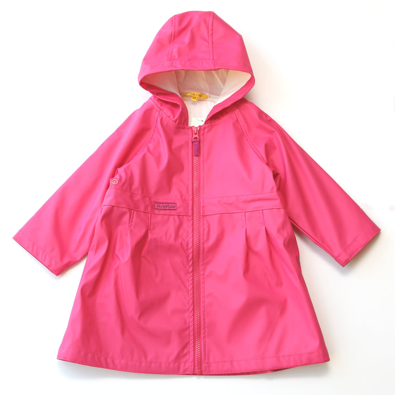 Pluie Pluie Girls Solid Fuchsia Raincoat